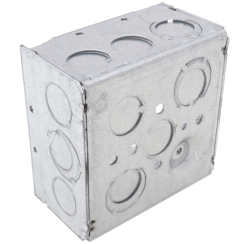 521711234E - Steel City 521711234E - 4" x 2-1/8" Steel Square Box w/ 1/ ...