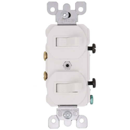 5224-2W - Leviton 5224-2W - Single-Pole, Duplex Style Switch Combo, 15A ...