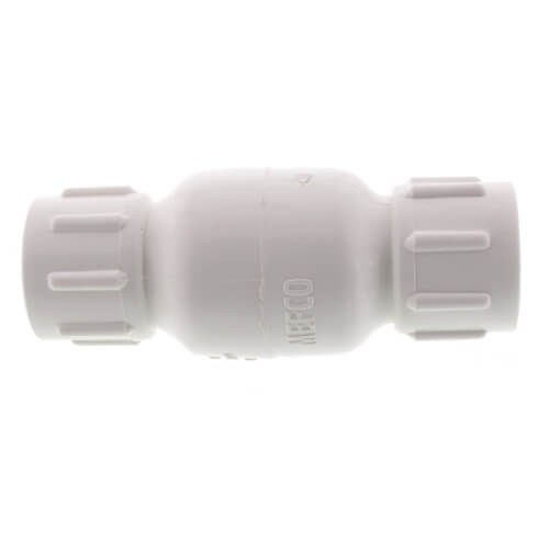 523T04 - Matco-Norca 523T04 - 3/4" PVC In-Line Check Valve w/ SS Spring ...