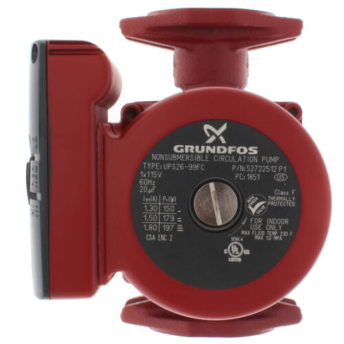Grundfos 52722512 UPS26-99FC 3-Speed Circulator Pump - SupplyHouse.com