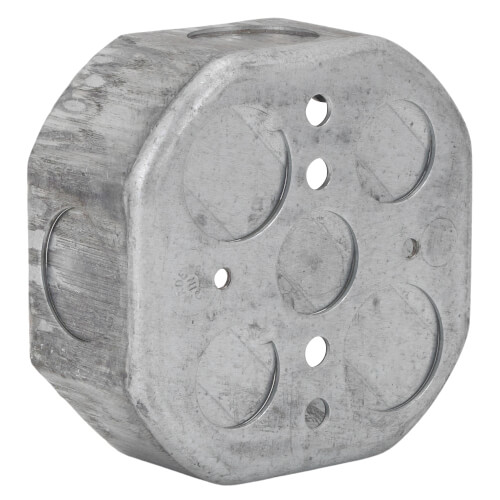 54151-3/4 - Steel City 54151-3/4 - 4" x 1-1/2" Deep Octagon Box w/ 3/4 ...