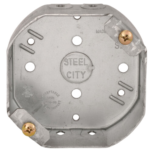 54151-CFB - Steel City 54151-CFB - 4" x 1-1/2" Deep Octagon Fan Box w ...