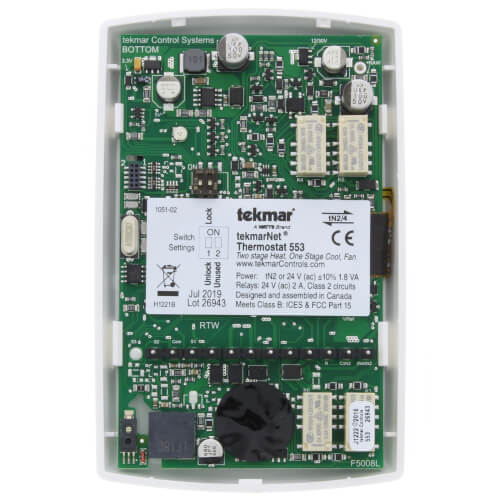 553 - Tekmar 553 - tekmarNet Thermostat - Two Stage Heat, One Stage ...