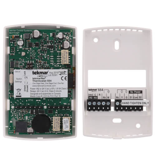 554 - Tekmar 554 - tekmarNet Thermostat - One Stage Heat, One Stage ...