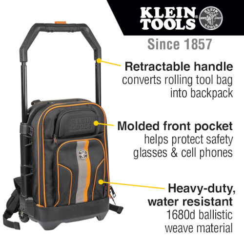 55604 - Klein Tools 55604 - Rolling Tool Backpack