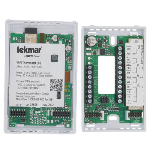 563-TEKMAR - Tekmar 563-TEKMAR - WiFi Thermostat 2 Stage Heat/2 Stage Cool