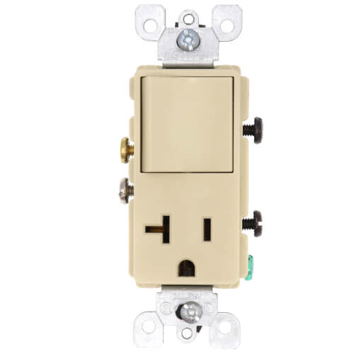 5636-I - Leviton 5636-I - Single-Pole Decora 5-20R Combination Switch ...
