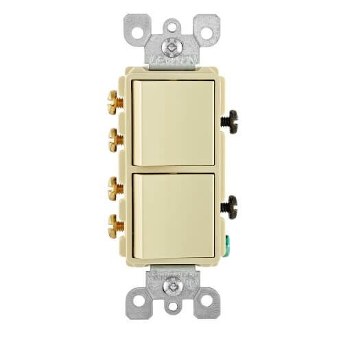 5643-I - Leviton 5643-I - 3-Way Double Rocker Decora Combination Light ...