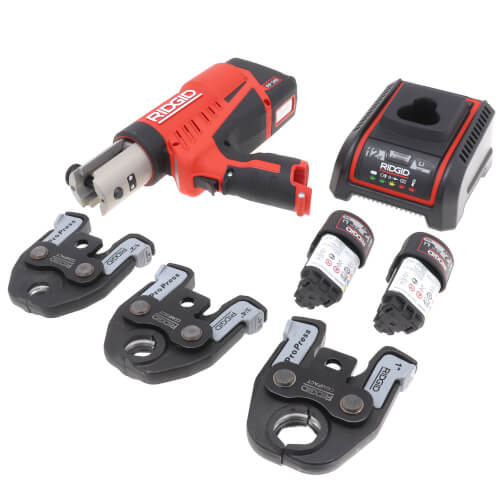 57403 - RIDGID 57403 - RP 240 Compact Press Tool Kit w/ 12V Batteries ...