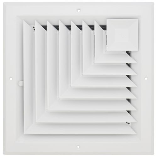 5851010WH - Bluefin 5851010WH - 10" x 10" Aluminum Square Ceiling Diffuser 2-way Corner (White)