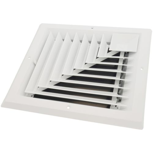 5851010WH - Bluefin 5851010WH - 10" x 10" Aluminum Square Ceiling Diffuser 2-way Corner (White)