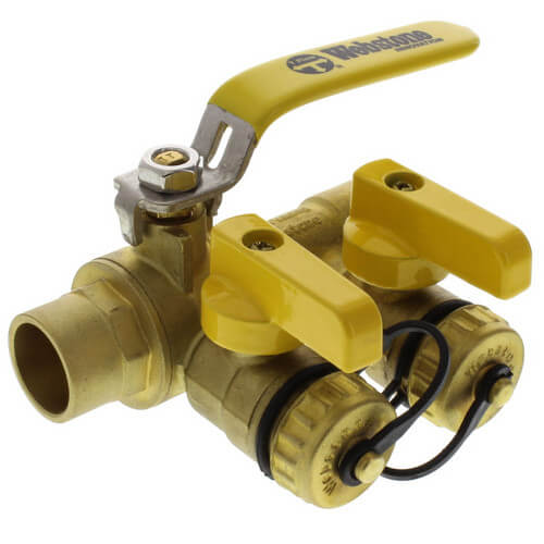 58613 - Webstone 58613 - 3/4" Sweat Full Port Purge & Fill Ball Valve