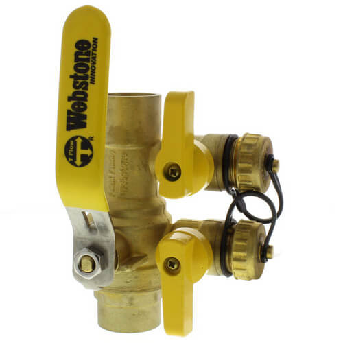 58614 - Webstone 58614 - 1" Sweat Full Port Purge & Fill Ball Valve