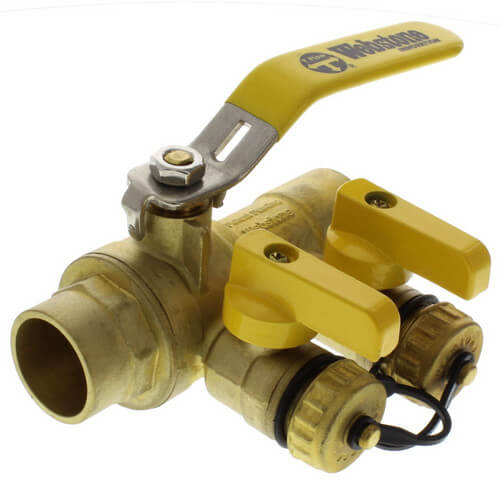 58614 - Webstone 58614 - 1" Sweat Full Port Purge & Fill Ball Valve