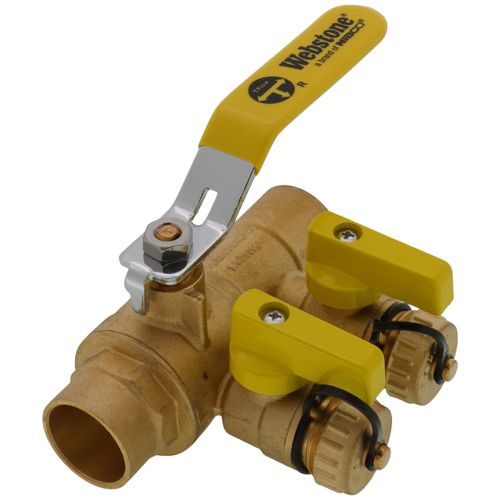 58614 - Webstone 58614 - 1" Sweat Full Port Purge & Fill Ball Valve