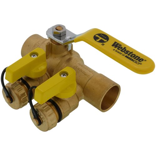 58614 - Webstone 58614 - 1" Sweat Full Port Purge & Fill Ball Valve
