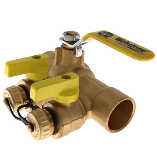 58615 - Webstone 58615 - 1-1/4" Sweat Full Port Purge & Fill Ball Valve