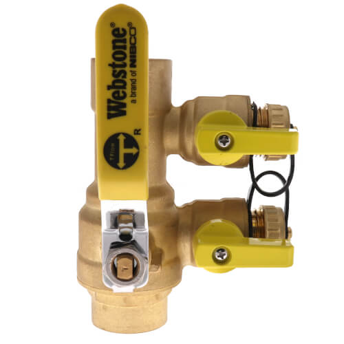 58615 - Webstone 58615 - 1-1/4" Sweat Full Port Purge & Fill Ball Valve