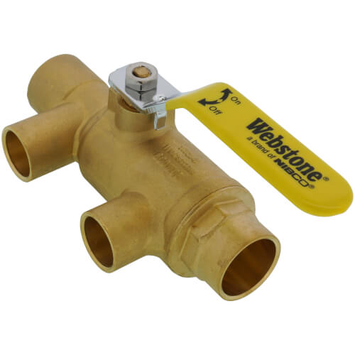 58643 - Webstone 58643 - 1" x 3/4" Pro-Pal Full Port Brass Ball Valve w ...