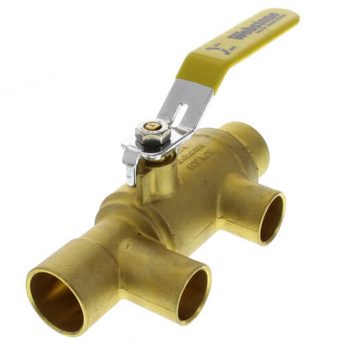 58643 - Webstone 58643 - 1" x 3/4" Pro-Pal Full Port Brass Ball Valve w ...