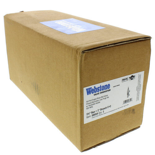 58654 - Webstone 58654 - 1-1/4" x 1" Pro-Pal Full Port Brass Ball Valve ...