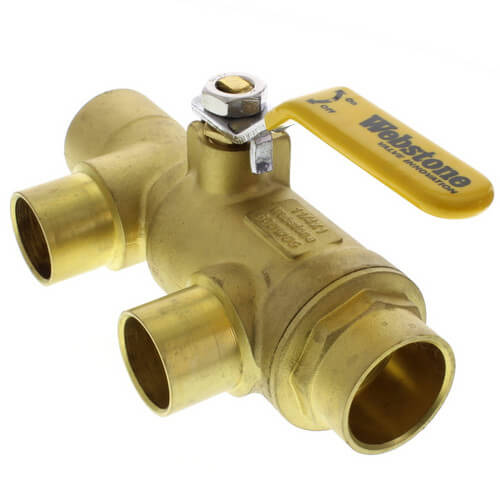 58654 - Webstone 58654 - 1-1/4" x 1" Pro-Pal Full Port Brass Ball Valve ...
