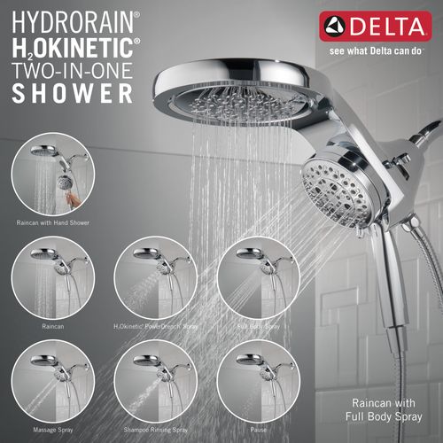 58680-PR - Delta 58680-PR - HydroRain H2OKinetic 5-Setting 2-in-1 ...