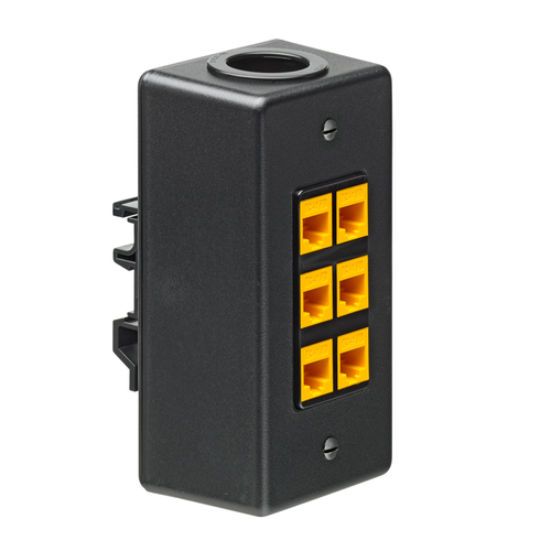 41089-6DN - Leviton 41089-6DN - Quickport, 6-port Din Rail-mount Box ...