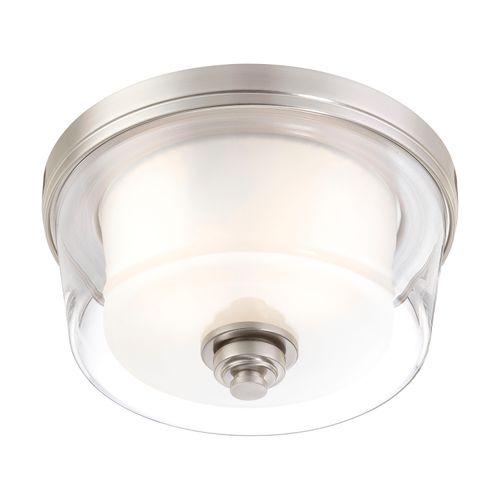 60-4651 - Nuvo 60-4651 - Decker 2 Light Medium Flush Fixture w/ Clear ...