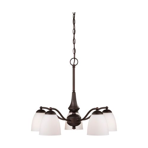 60-5143 - Nuvo 60-5143 - Patton 5 Light Chandelier (Arms Down) w ...