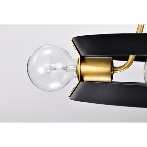 60-7864 - Nuvo 60-7864 - Marsden 4 Light Chandelier Matte Black and ...