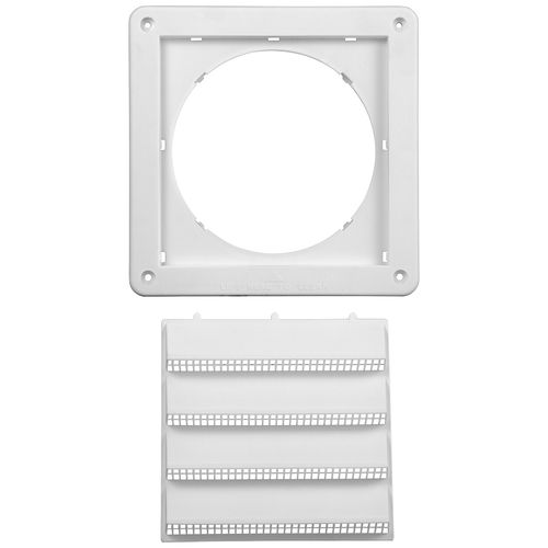 606W - Lambro Industries 606W - 6" Louvered Air Intake Vent (White)