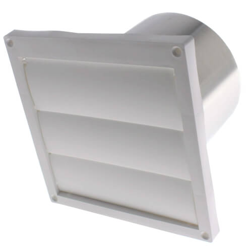 646 - Broan 646 - 6" Round Duct Plastic Louvered Wall Cap (White)