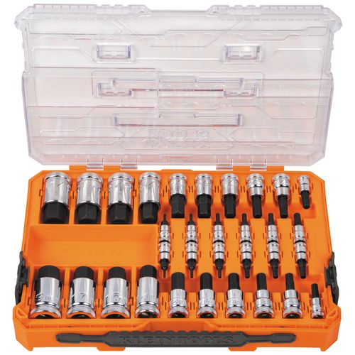65233HEX - Klein Tools 65233HEX - Knurled Hex Bit Socket Set, SAE and ...