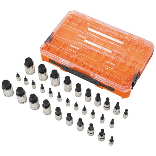 65233HEX - Klein Tools 65233HEX - Knurled Hex Bit Socket Set, SAE and ...