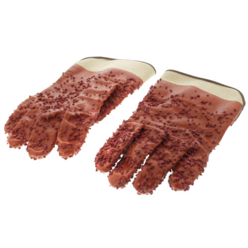 6530 - SAS Safety 6530 - Red PVC Chip Sewer Gloves - One Size Fits Most ...