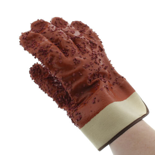 6530 - SAS Safety 6530 - Red PVC Chip Sewer Gloves - One Size Fits Most ...
