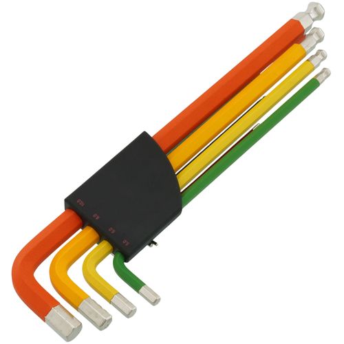 66980 - Wiha 66980 - 9-Piece Ball End Color-Coded Hex L-Key Set (Metric)