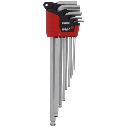 66990 - Wiha 66990 - 9-Piece MagicRing Ball End Hex L-Key Set (Metric)