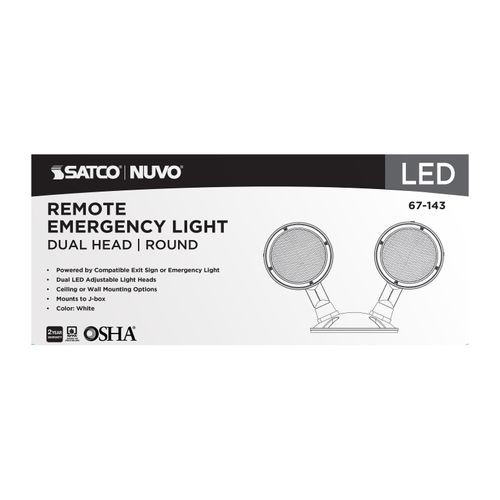 67-143 - Satco 67-143 - Remote Emergency Light, 1.5W, Weatherproof Low ...