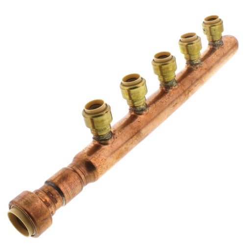672Q0590 - Sioux Chief 672Q0590 - 3/4" Closed Copper Manifold w/ 1/2 ...