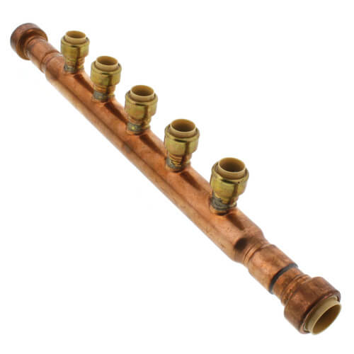672Q0599 - Sioux Chief 672Q0599 - 3/4" Open Copper Manifold w/ 1/2 ...