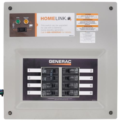 6853-GENERAC - Generac 6853-GENERAC - HomeLink 30A Manual Transfer Switch Kit w/ Power Inlet Box