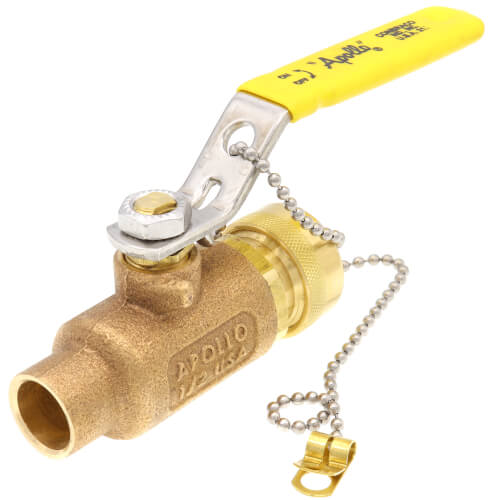 70203HC - Apollo Valves 70203HC - 1/2" Solder x 3/4" Hose Ball Valve w ...