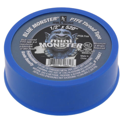 70661 - Blue Monster 70661 - Blue Monster Mini-Monster 1/2" x 520" PTFE ...