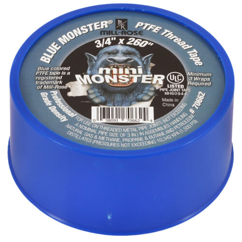 70662 - Blue Monster 70662 - Blue Monster Mini-Monster 3/4" x 260" PTFE ...