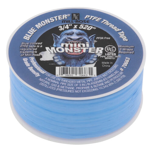 70663 - Blue Monster 70663 - Blue Monster Mini-Monster 3/4" x 520" PTFE ...