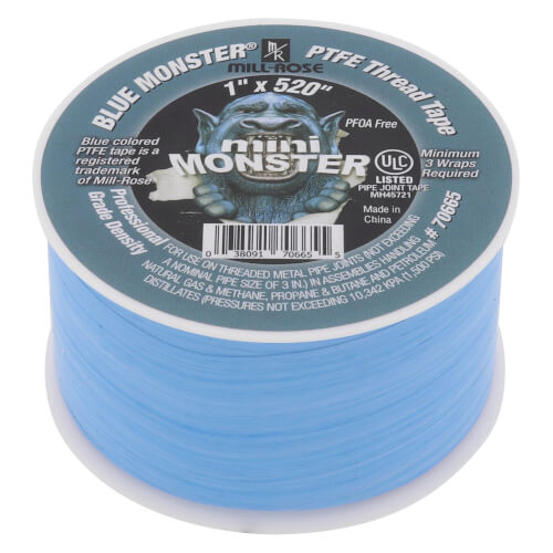 70665 - Blue Monster 70665 - Blue Monster Mini-Monster 1" x 520" PTFE ...