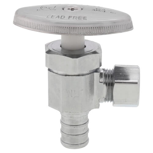 71512PR-NL - Everflow 71512PR-NL - 1/2" PEX Angle Stop (Full Turn ...