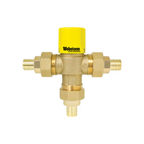 73103W - Webstone 73103W - 3/4" PEX Crimp Brass Thermostatic Mixing ...
